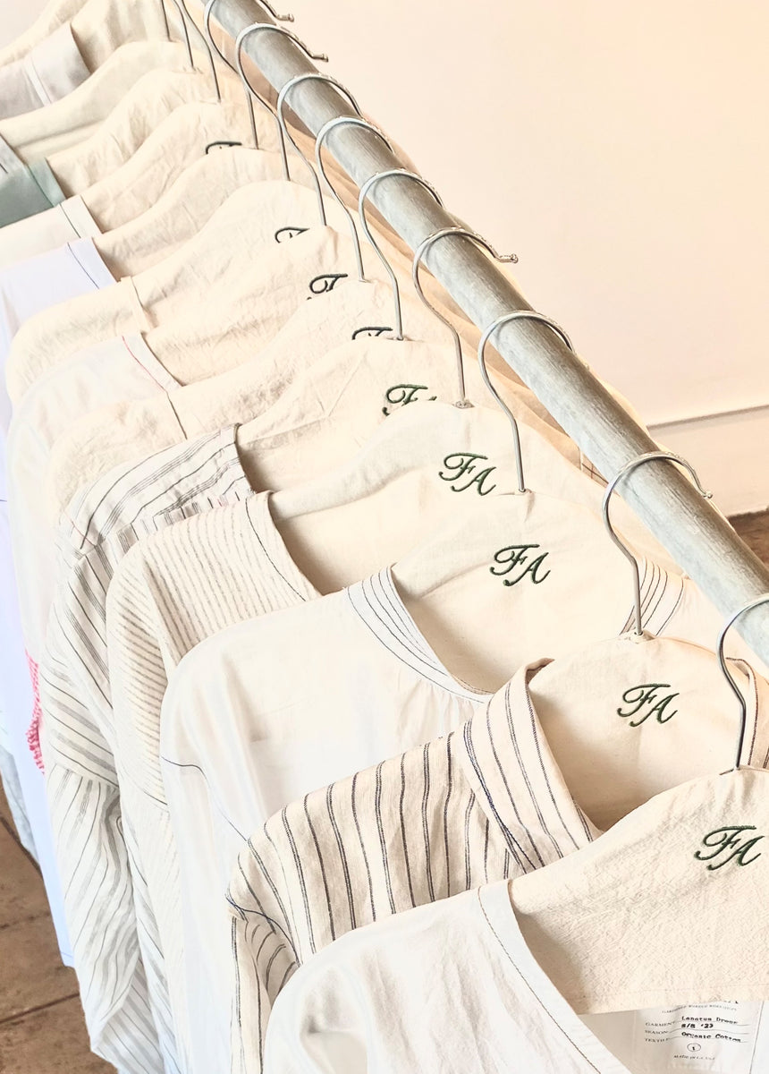 Custom Hand Embroidered Hanger Covers Set of 12 | FLORA ANIMALIA