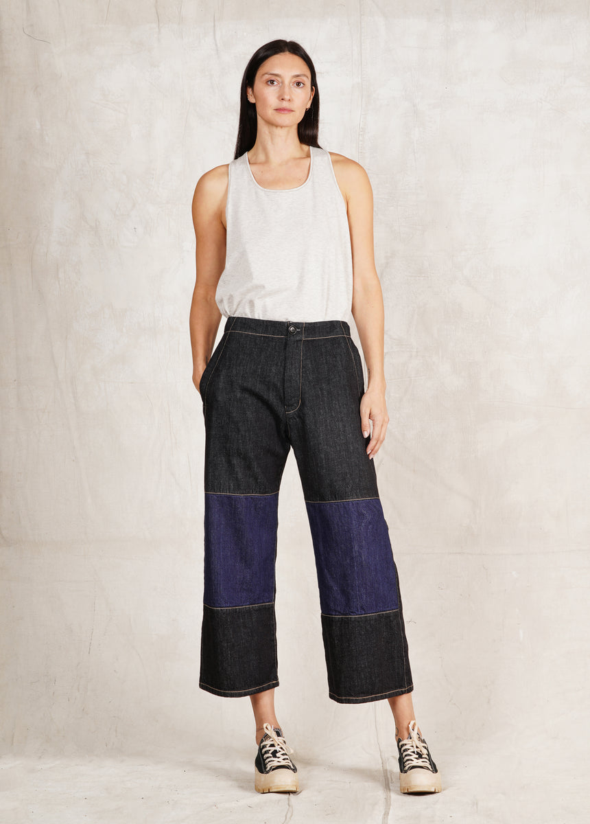 Denim Two Tone Artist Pant | FLORA ANIMALIA