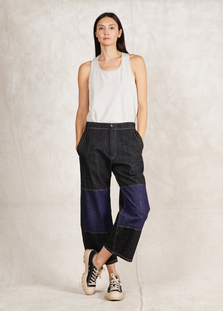 Denim Two Tone Artist Pant | FLORA ANIMALIA