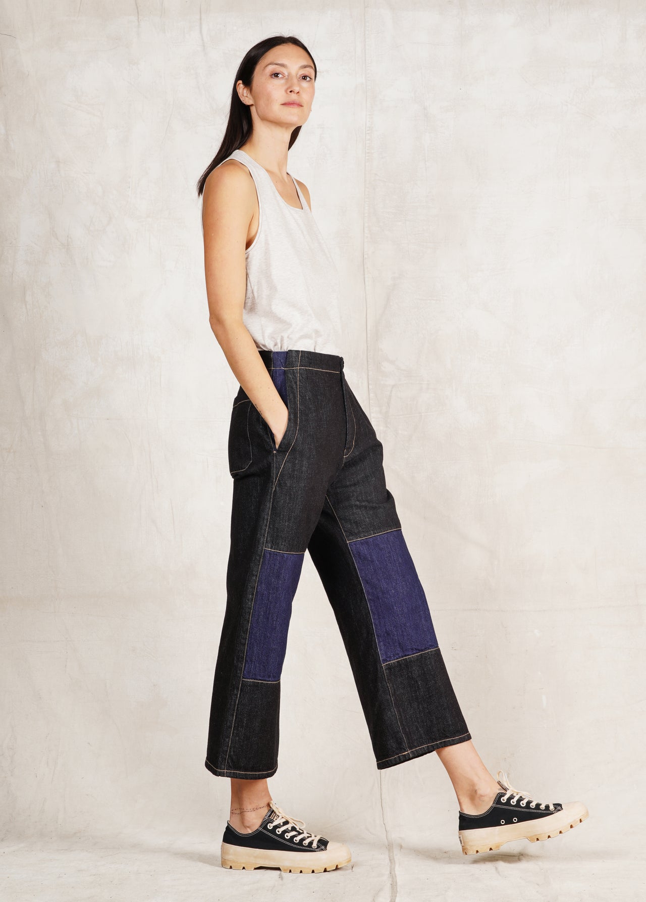 Denim Two Tone Artist Pant | FLORA ANIMALIA
